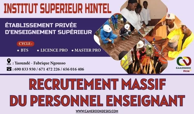 Recrutement d’Enseignants au Cycle BTS – Institut Supérieur HINTEL ...